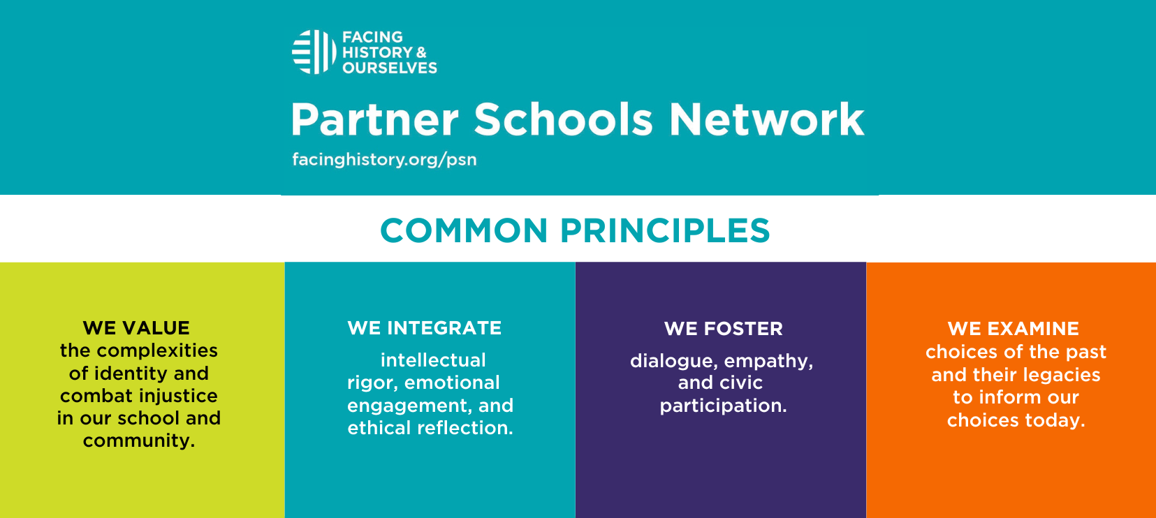Facing History Partner Schools Network Reflection and Renewal 2025 - 2026